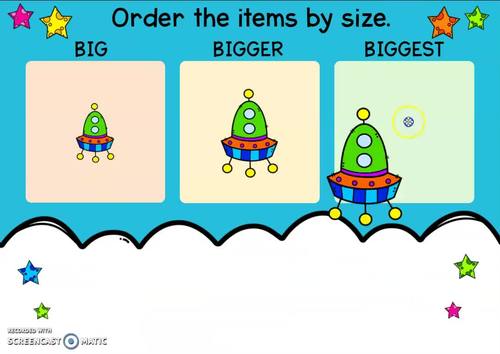 Non-Standard Measurement Sorting by Size Boom Cards™ Distance Learning