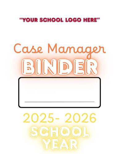 SPED Case Manger Binder Cover & Dividers by Pieces of Color | TPT