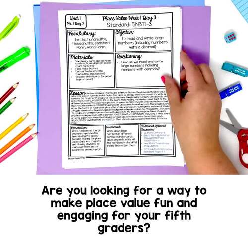 5th Grade Place Value Worksheets Activities Lesson Plans - Guided Math