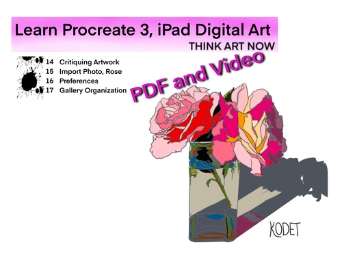 Learn Procreate 3 - Video & PDF - Lines, Fills, Drawing Guides - Think ...