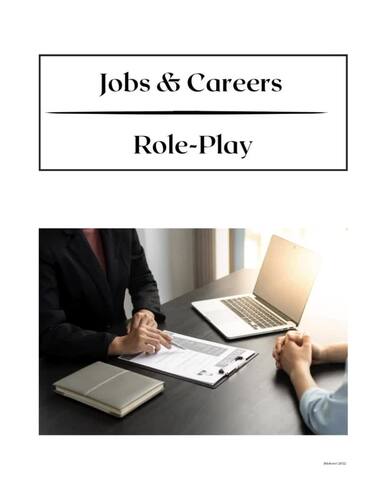 Jobs & Careers: 2 Role-Plays with TEMPLATES by The EFL Classroom Today