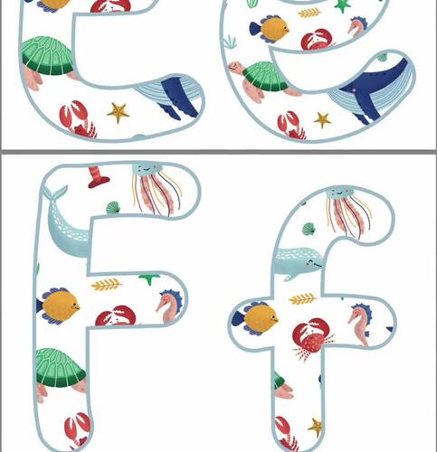 OCEAN THEMED BULLETIN BOARD Letters and Bunting PACK by TechLitTeach