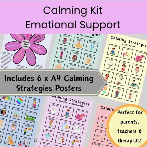 Calming Prints Poster Pack - Emotional Support - Anxiety, Autism, Dyslexia