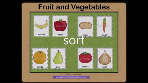 Fruit and Vegetables Unit for Kindergarten-Holistic English Series #10