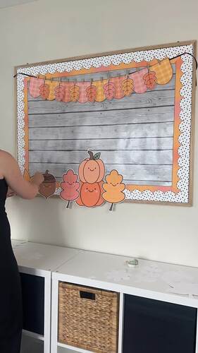 Fall Bulletin Board Kit | Cute Pumpkins | Pastel | Classroom Decor | Ideas
