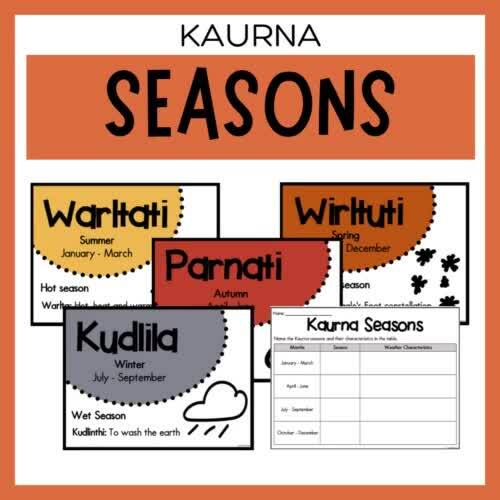Kaurna Seasons | Australian Aboriginal Seasons Calendar & Worksheet