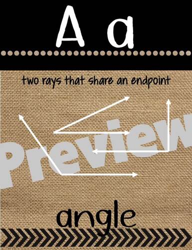 Math Alphabet Posters Vocabulary Bulletin Board Classroom Decor ...