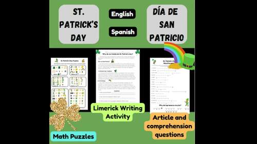 St. Patrick's Day / Día de San Patricio - Bilingual Activities | TPT
