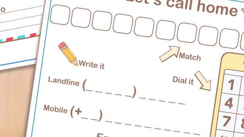 British I Know My Address and Phone Number Practice All About Me Life ...