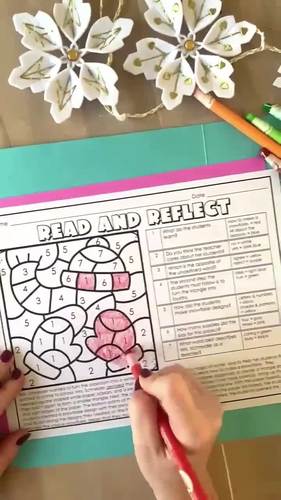 Winter Coloring Pages January Color by Number Code Sheets Fun Packet ...