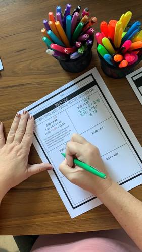 Take & Give With Decimals Mental Math Strategy Extra Practice | TPT