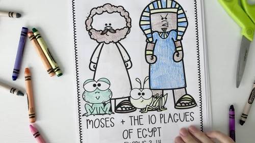 Moses + 10 Plagues in Egypt Printable Activity Sheets for Sunday School