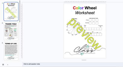 Color Wheel Worksheet | Primary, Secondary and Complimentary Colors