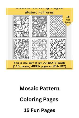 Mosaic Patterns Coloring Pages | Develop Creativity & Fine Motor Skills
