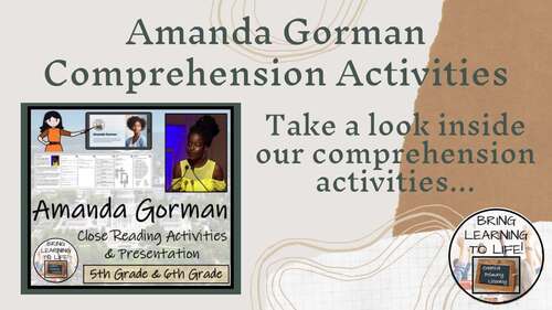 Amanda Gorman Close Reading Passage & Comprehension Activities | 5th ...