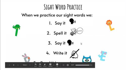Sight Word Virtual Flash Cards- Teachers College (TC) High Frequency ...