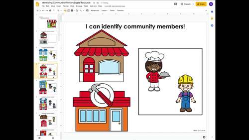 Community Helpers Digital Basics for Special Ed | Distance Learning