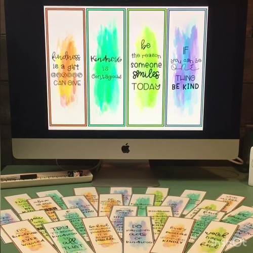 Kindness Bookmarks for Random Acts of Kindness Valentines Day Anti Bully