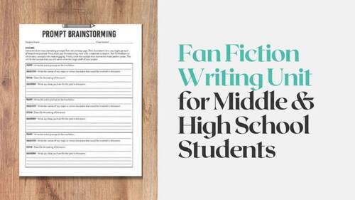 Fan Fiction Creative Writing Project Bundle | Middle and High School ...