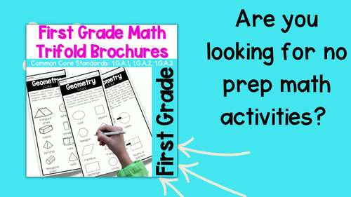 First Grade Geometry Trifold Brochures | 1.G.A.1, 1.G.A.2, 1.G.A.3