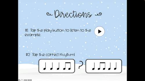Elementary Music Quarter Eighth Notes Interactive Game Assessment
