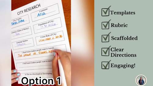 City Research Project for Social Studies with Differentiated Options