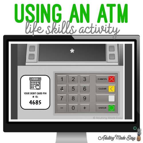 Using an ATM - Independent Skills - Boom Cards & Interactive PDF