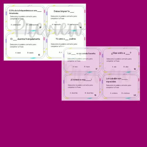 Tarjetas de Tareas de Sujeto y Verbo | Práctica de Gramática | Grados 3 ...