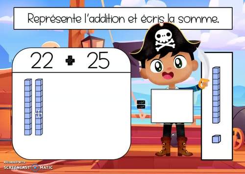 Addition de nombres à 2 chiffres 0-50 Boom Cards by Madame Soleil