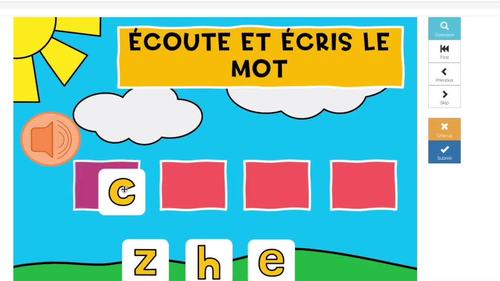 French Sight Words with audio BOOM CARDS | Mots fréquents LIST 2 SET 2