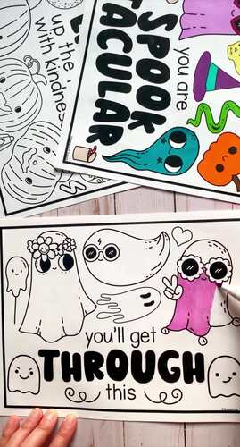 Halloween Coloring Book - October Mindful Coloring Pages for Growth Mindset