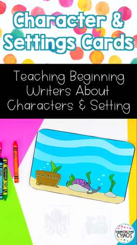 Character & Setting Cards for Beginning Writers by Kindergarten Chaos