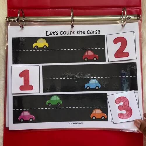 Counting Practice, Car Counting Activity, Number Matching, Preschool Math