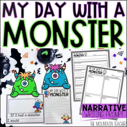 My Day with a Monster Craft, October Writing Prompt and Halloween ...