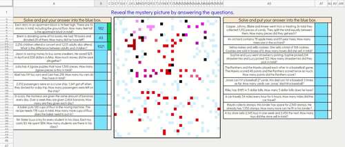 Digital Math Pixel Art | Mystery Picture Holiday Bundle by Tanya Yero ...