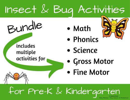 Insects and Bugs Activities BUNDLE with Math, Phonics, Science, Fine ...