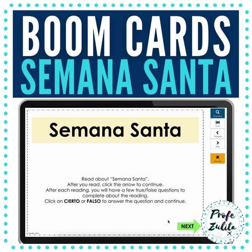 Boom Cards Semana Santa | 10 Spanish Easter Readings by Profe Zulita