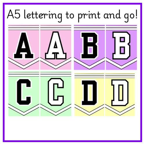 Varsity Pastel Display Lettering Classroom Decor Accessories by ...