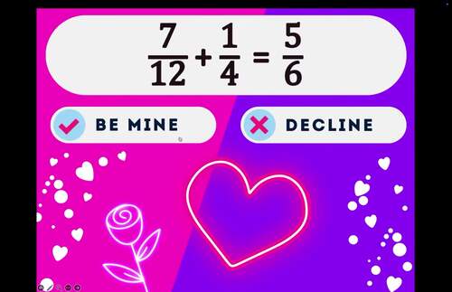 Fraction Valentines Day Worksheets 4th Grade Math Challenges Adding ...