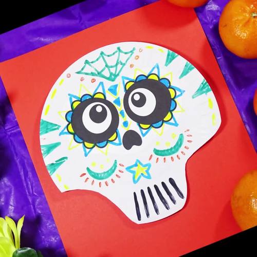 Day of the Dead Sugar Skulls Craft - Dia de Los Muertos Activities & Decor