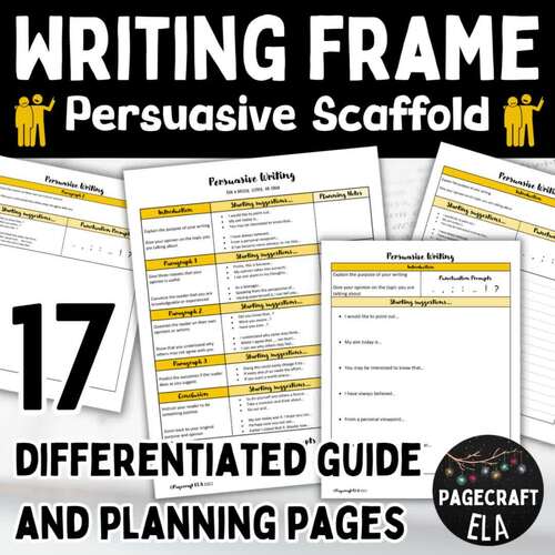 Writing Frame | Scaffolded Persuasive Writing | Graphic Organizer