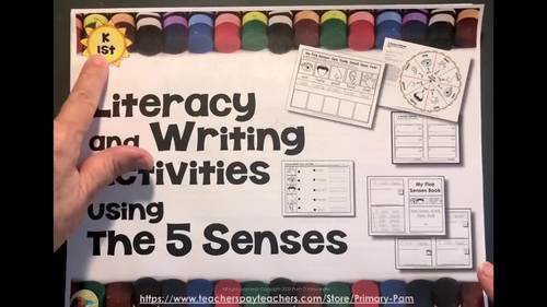 5 Senses Science with Literacy & Writing Activities by Primary Pam