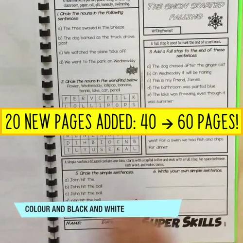 Grammar Punctuation Spelling Vocabulary Literacy Skills Activities ...