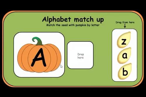 Pumpkin letter match Digital Task cards No prep Letter Activity | TPT