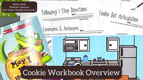Cookies Weekly Speech Therapy Workbook | Language/Articulation Activities
