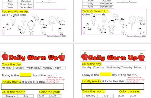 First Grade Math Daily Warm Ups for September by The Regulated Rabbit