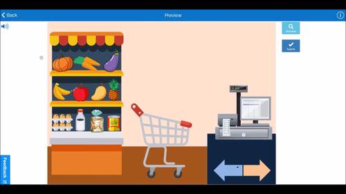 Let's Go to the Supermarket: Memory Game 3 units Boom Cards™ by Mau SLP