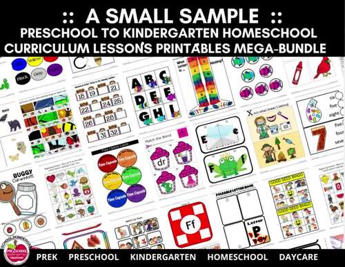 Preschool Weekly Lesson Plans Kinder Curriculum Activity Bundle with BONUS
