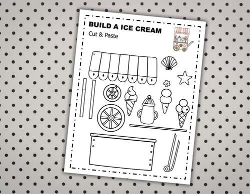 Ice Cream Craft | Build a Ice Cream | Summer Activities | Cut & Paste,Color