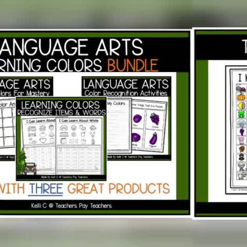 Learning Colors BUNDLE of Color Activities to Improve Color Recognition
